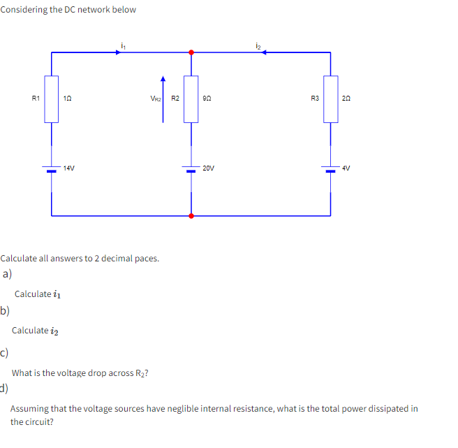 Solved Considering the DC network belowCalculate all answers | Chegg.com
