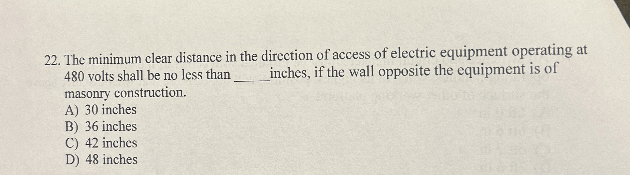 High Quality SOLUTION The minimum clear distance in the direction of access | Chegg.com