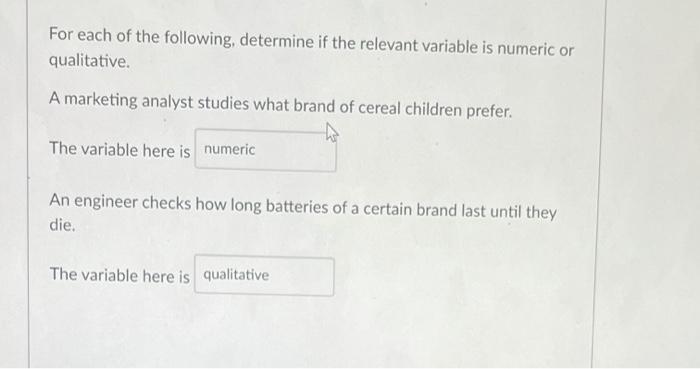 Solved For each of the following, determine if the relevant | Chegg.com