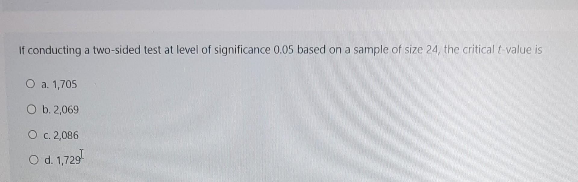 Solved If conducting a two-sided test at level of | Chegg.com