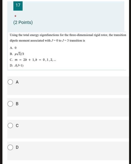 Solved 17 (2 Points) Using the total energy eigenfunctions | Chegg.com