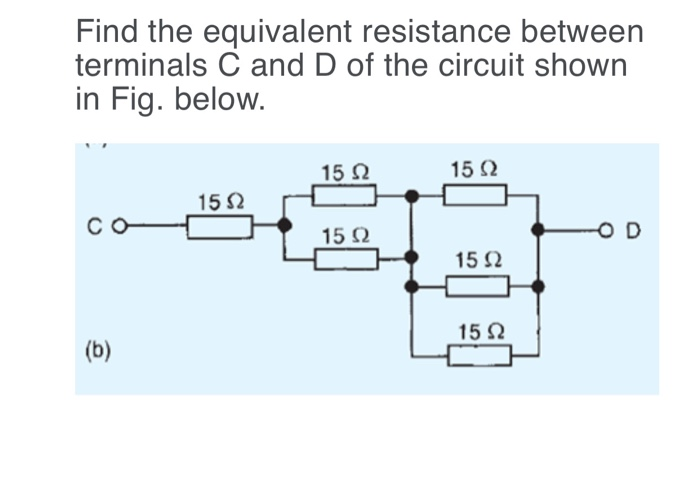 Solved Find the equivalent resistance between terminals C | Chegg.com