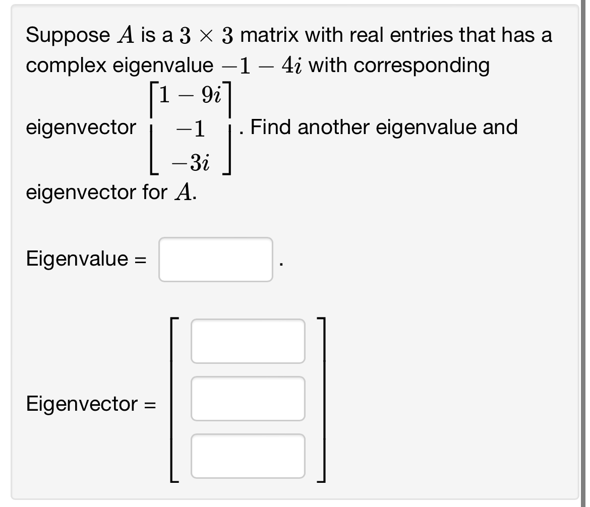 Solved Suppose A ﻿is a 3×3 ﻿matrix with real entries that | Chegg.com