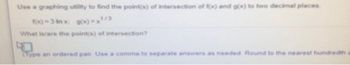 Solved Use a graphing utility to find the point(s) of | Chegg.com