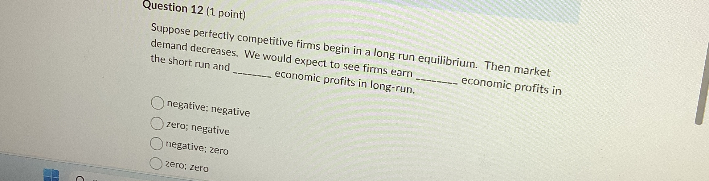 Solved Question 12 (1 ﻿point)Suppose perfectly competitive | Chegg.com