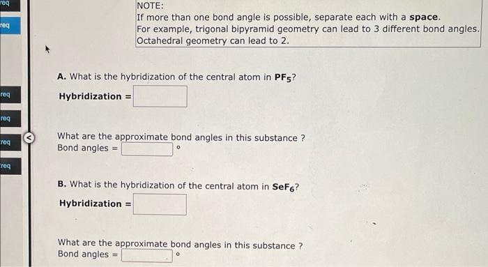 Solved A What Is The Hybridization Of The Central Atom In