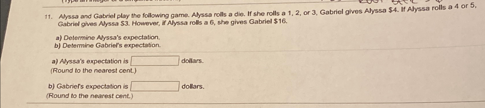 Solved Alyssa and Gabriel play the following game. Alyssa | Chegg.com