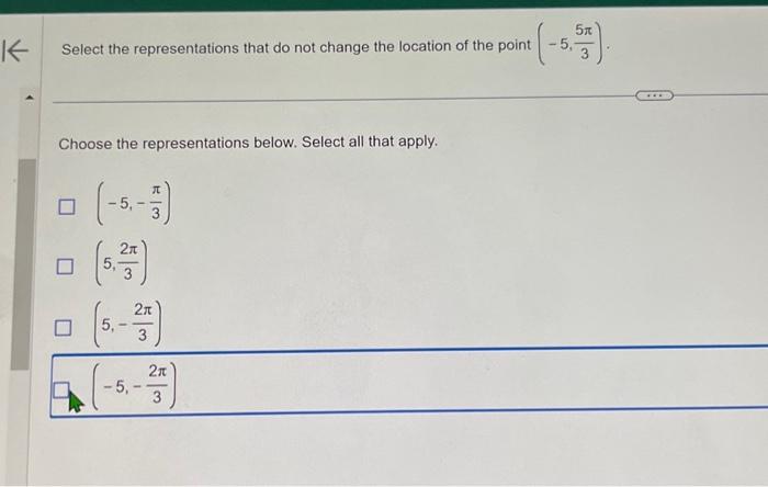 Solved Select the representations that do not change the | Chegg.com