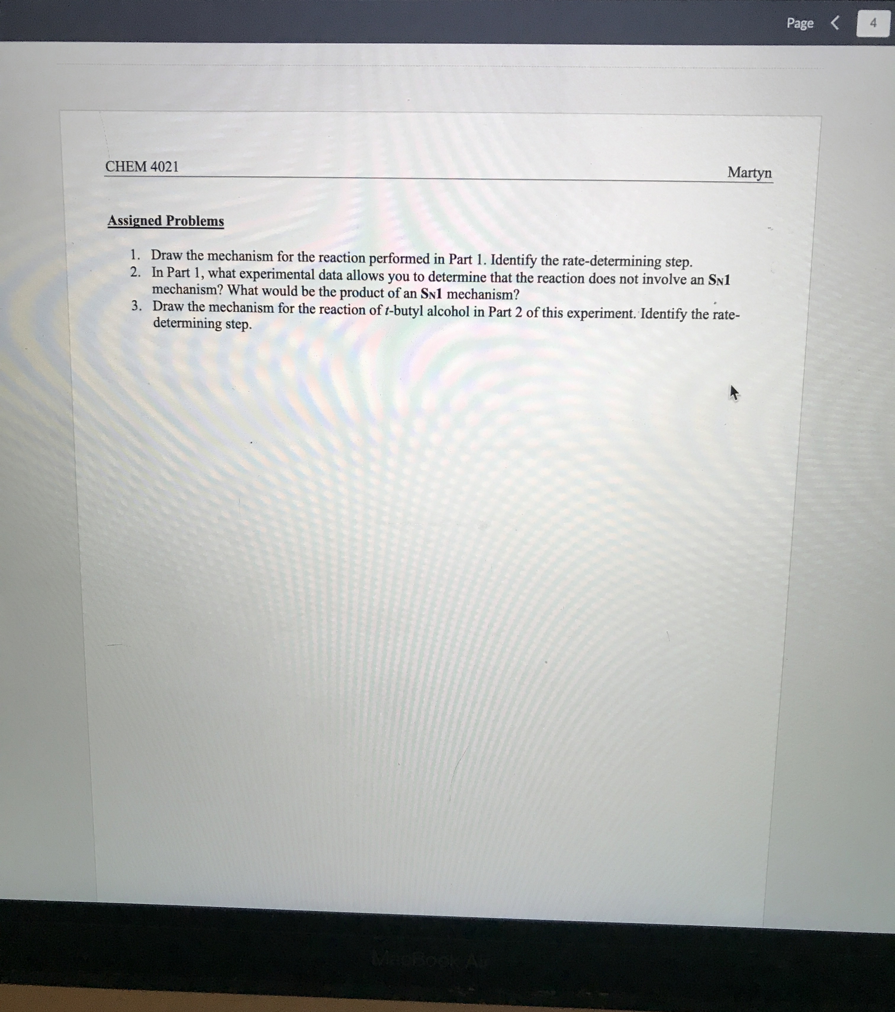 Solved Assigned ProblemsDraw the mechanism for the reaction | Chegg.com