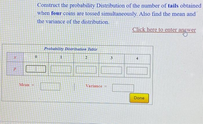 Construct the probability Distribution of the number | Chegg.com