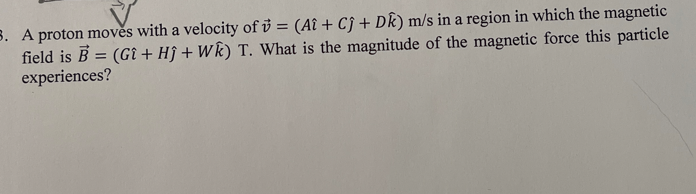 A proton moves with a velocity of | Chegg.com