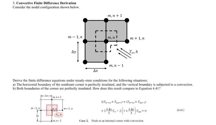 Solved 3 Convective Finite Difference Derivation Consider