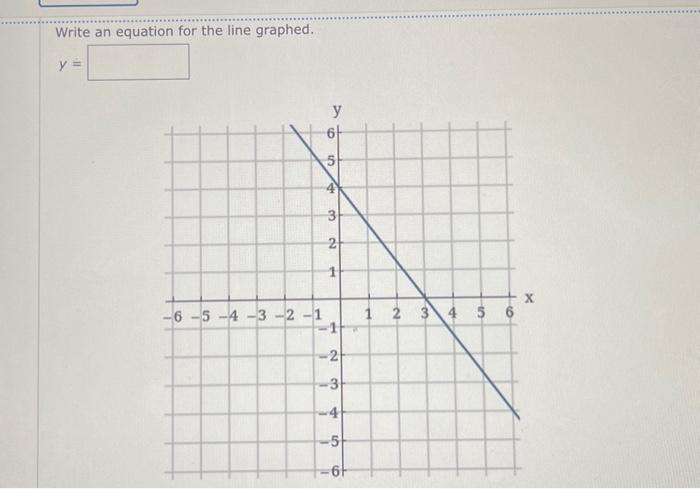 Solved Write An Equation For The Line Graphed