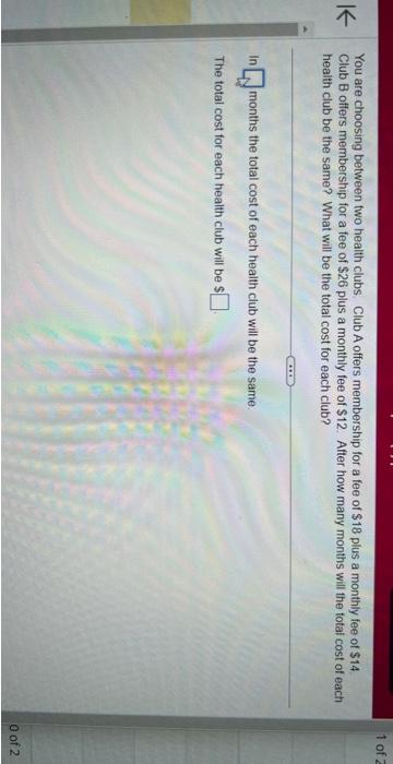 Solved You are choosing between two health clubs, Club A | Chegg.com