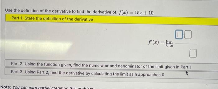 Solved Use the definition of the derivative to find the | Chegg.com