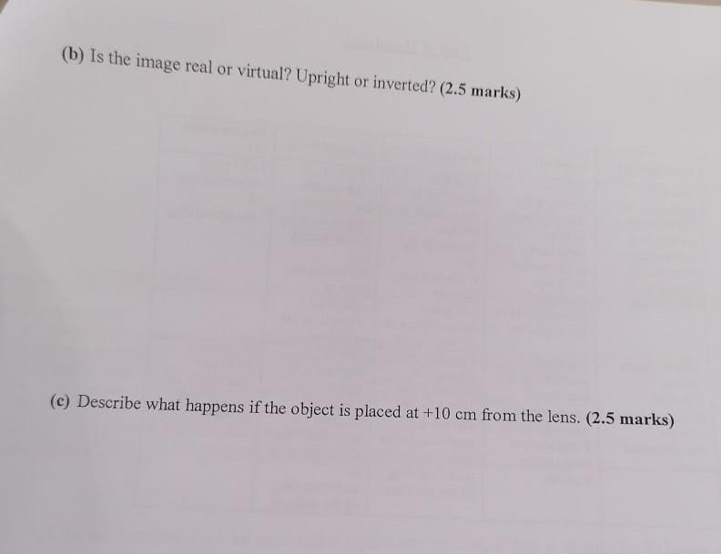 Solved Q2. In the thin lenses experiment, suppose that a | Chegg.com