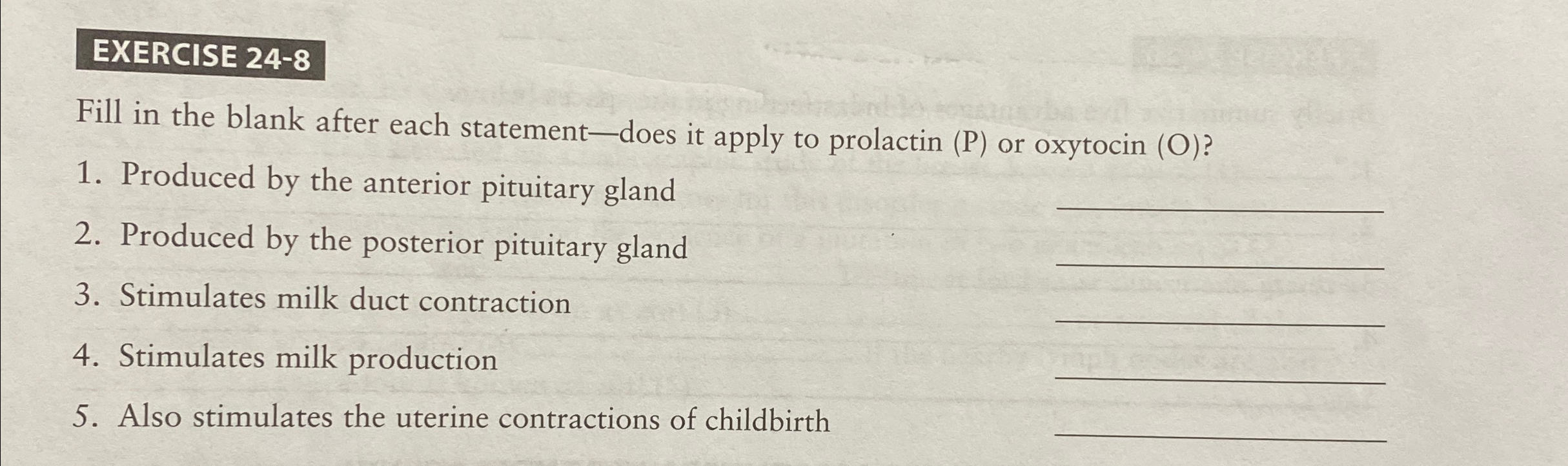 Solved EXERCISE 24-8Fill in the blank after each | Chegg.com