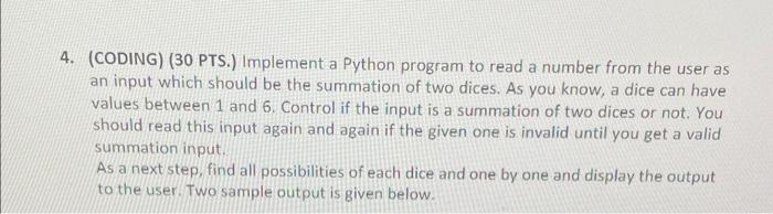 Solved (CODING) (30 PTS.) Implement a Python program to read | Chegg.com