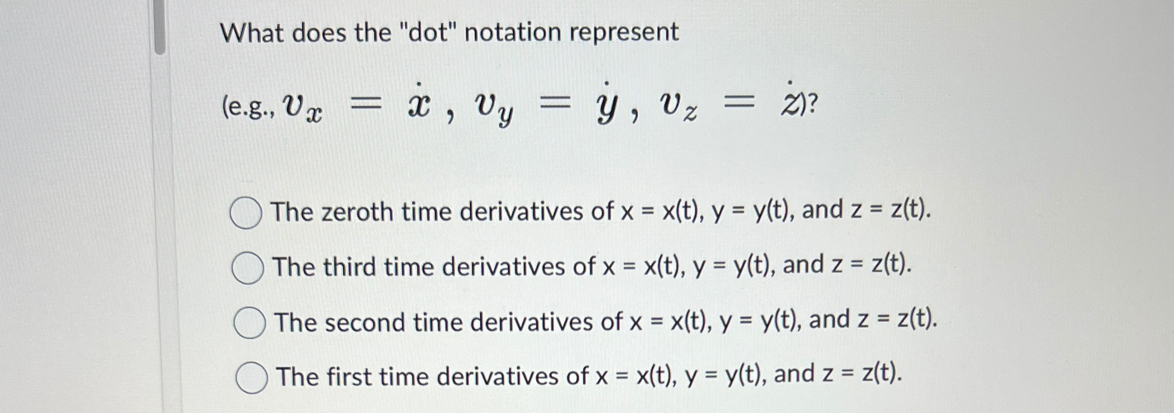 Solved What does the "dot" notation | Chegg.com
