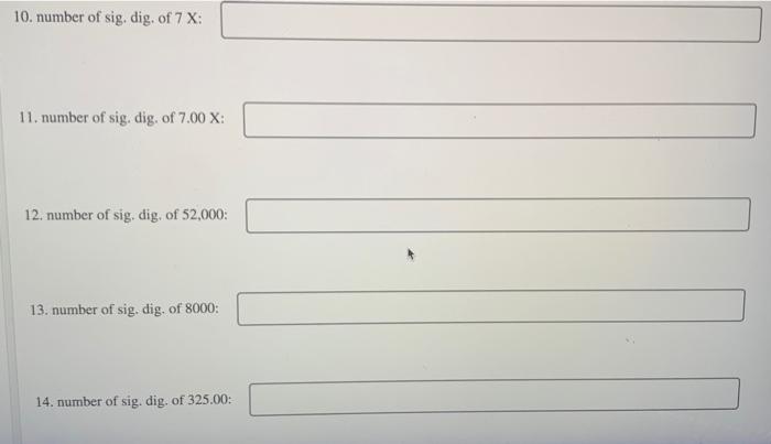 Solved Set A. Determine the number of significant digits in | Chegg.com