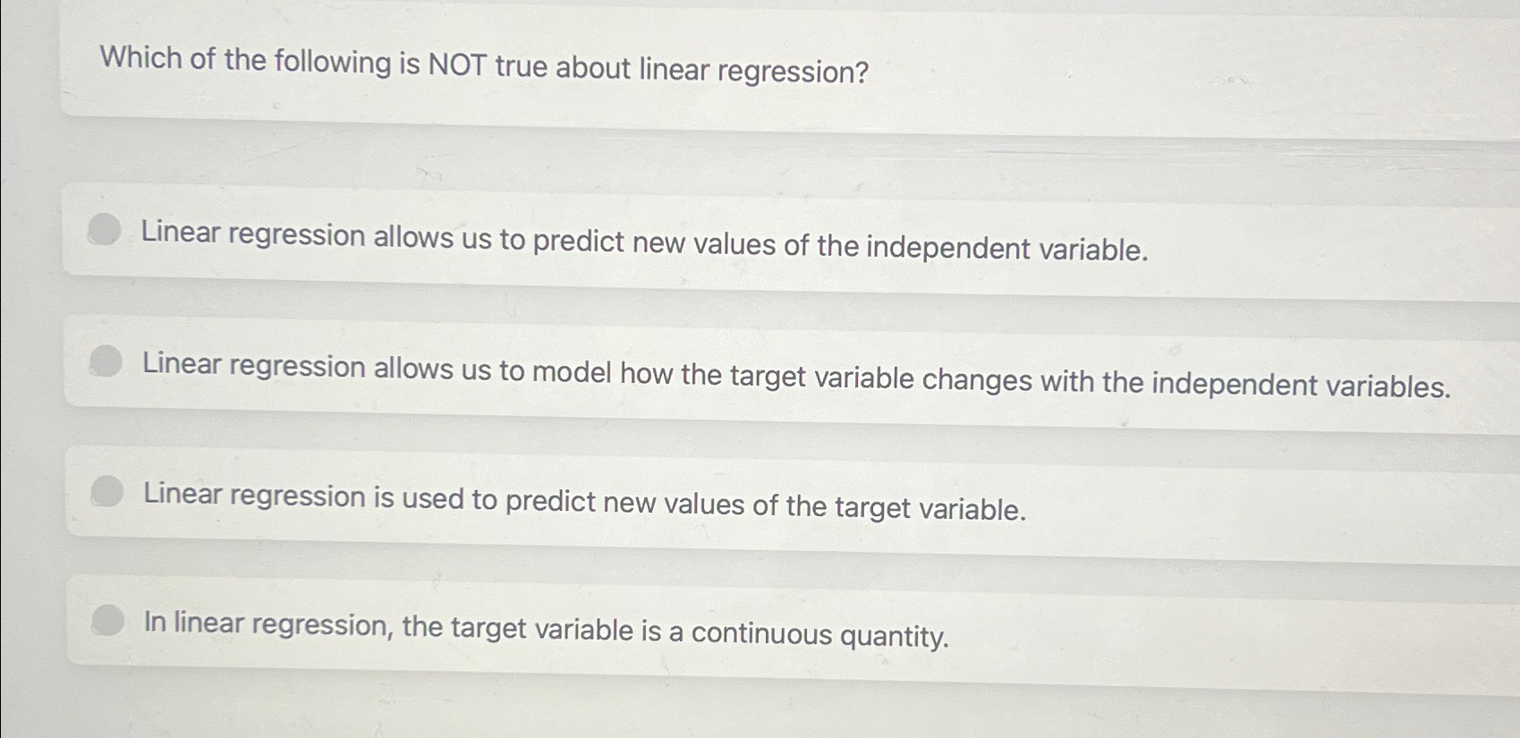 Solved Which of the following is NOT true about linear | Chegg.com