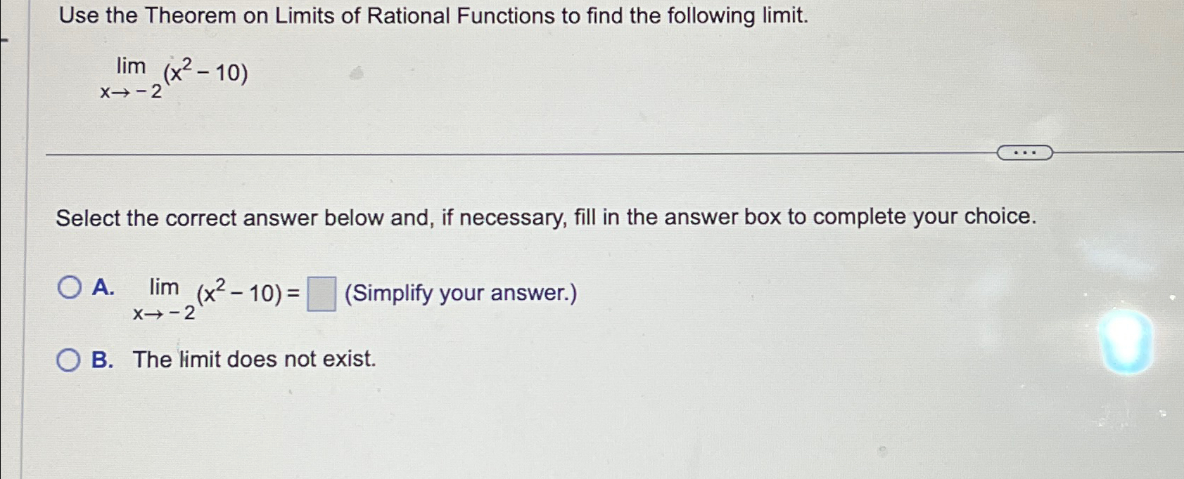 Solved Use the Theorem on Limits of Rational Functions to | Chegg.com