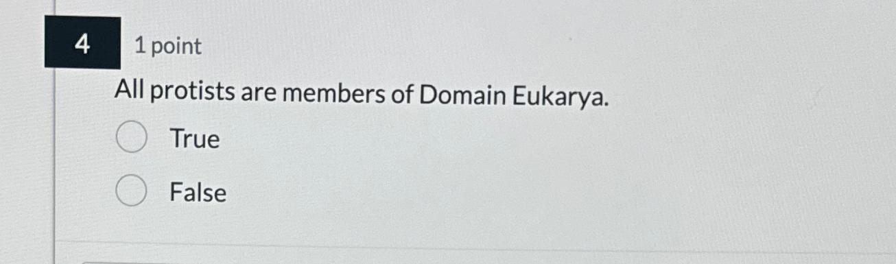 Solved 41 ﻿pointAll protists are members of Domain | Chegg.com