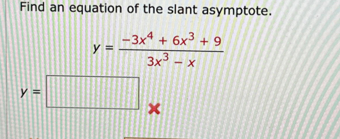 Solved Find an equation of the slant | Chegg.com