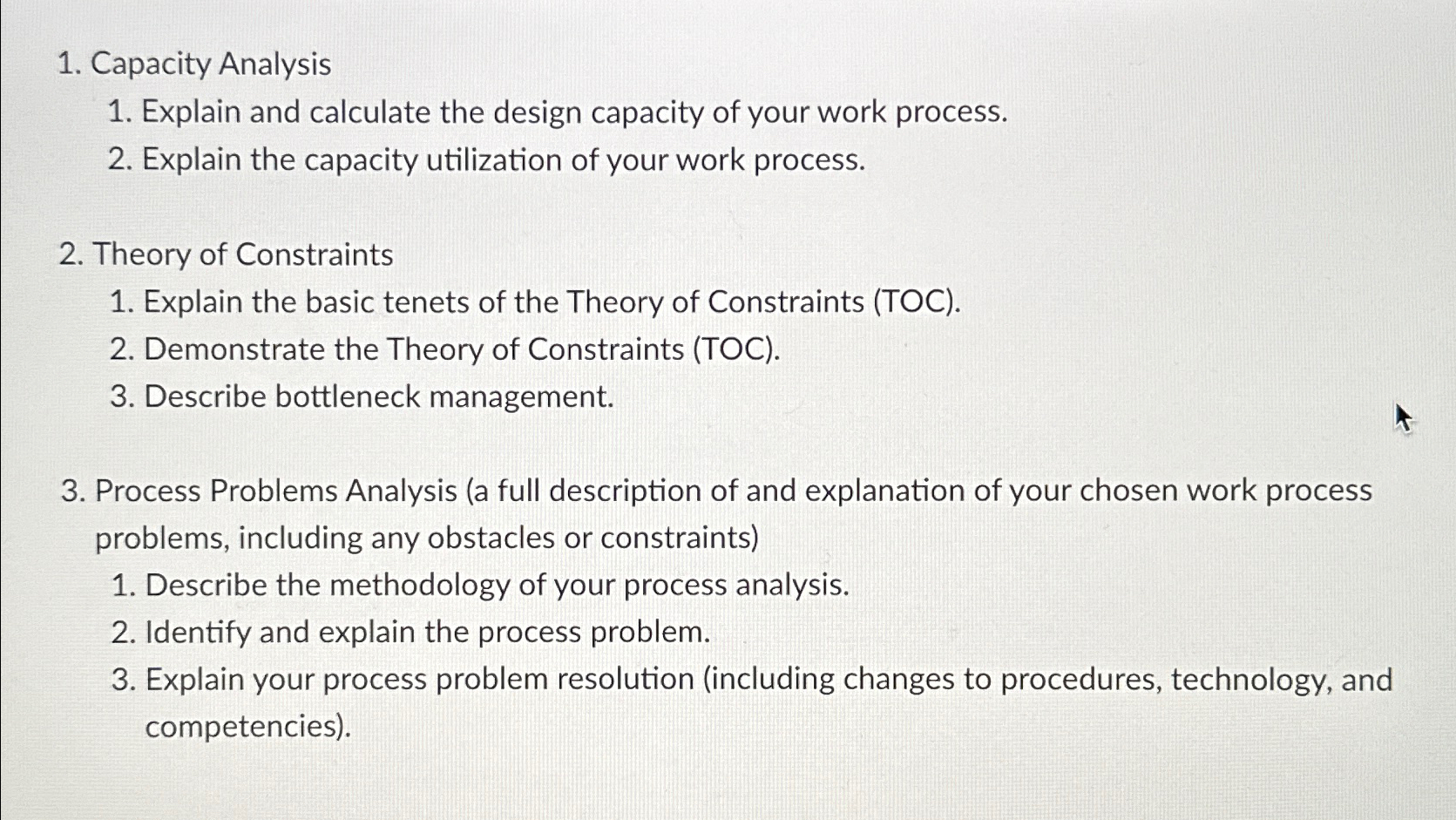 Solved Capacity AnalysisExplain and calculate the design | Chegg.com