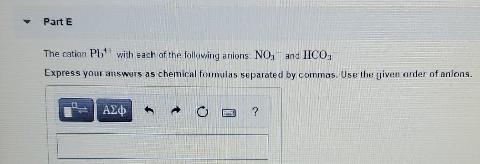 Solved v Part A The cation NH with each of the following | Chegg.com