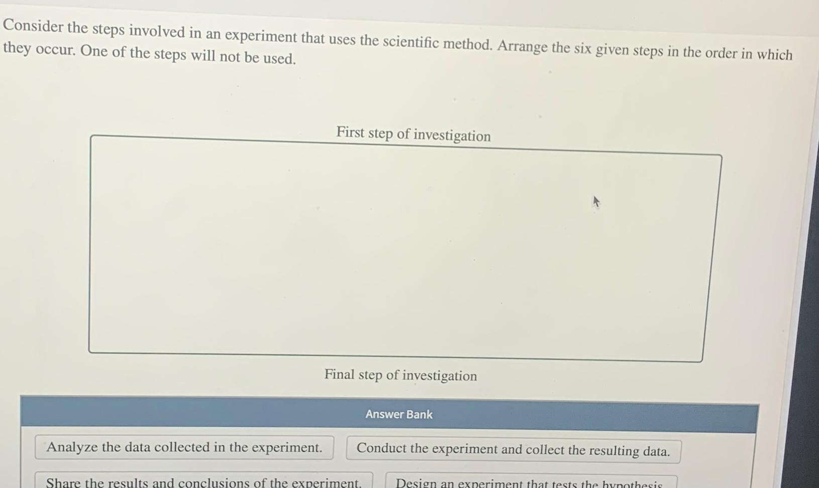 Solved Consider the steps involved in an experiment that | Chegg.com