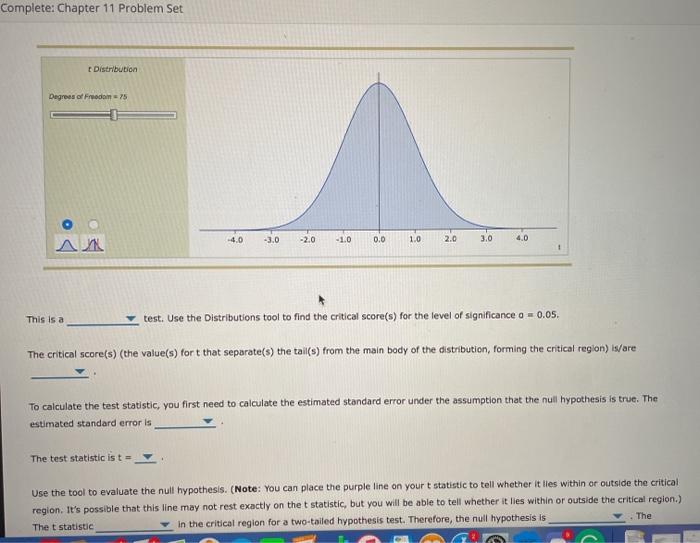Solved Complete: Chapter 11 Problem Set 8. A two-tailed | Chegg.com