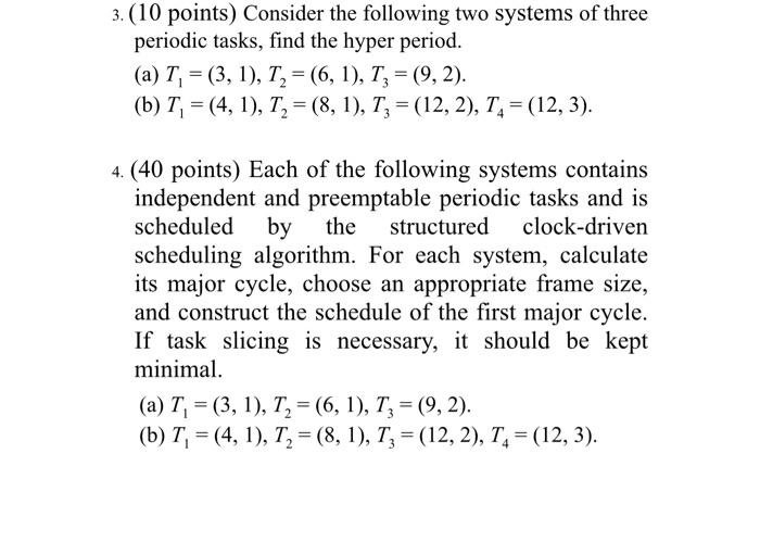 Solved 3. (10 points) Consider the following two systems of | Chegg.com