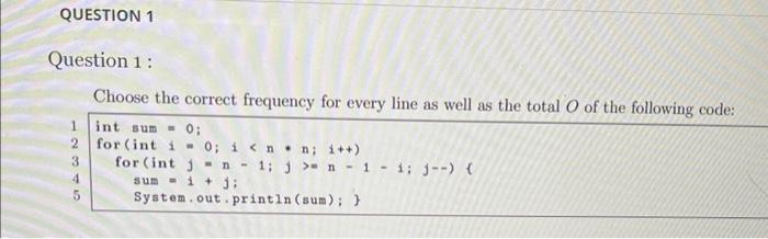 Solved Question 1 : Choose the correct frequency for every | Chegg.com