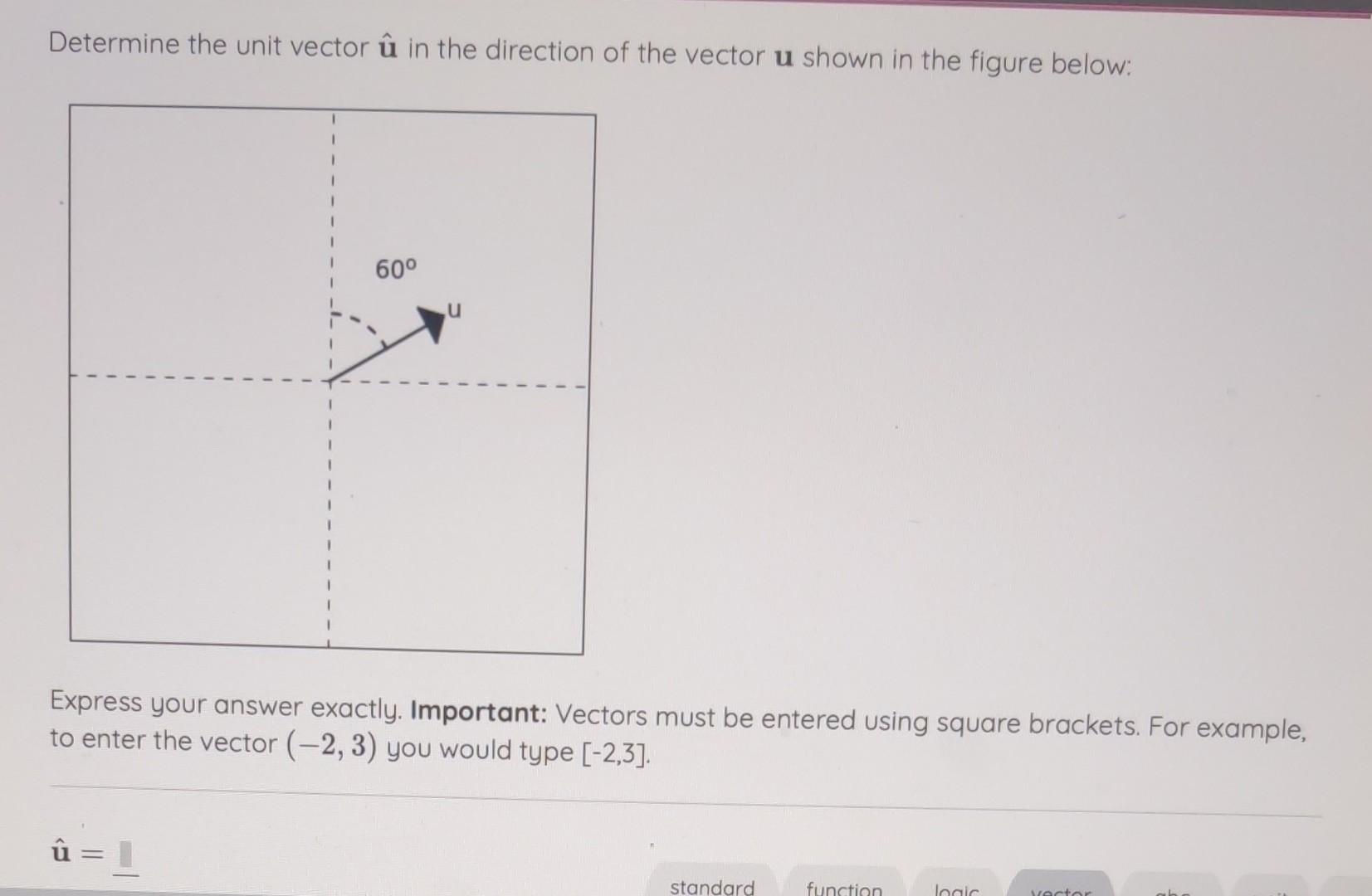 Solved Determine the unit vector u^ in the direction of the | Chegg.com