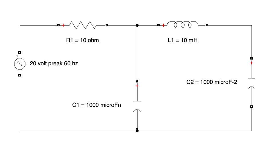 For the circuit shown, calculate the impedance for | Chegg.com