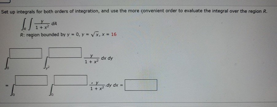Solved set up integrals for both orders of integration, and | Chegg.com