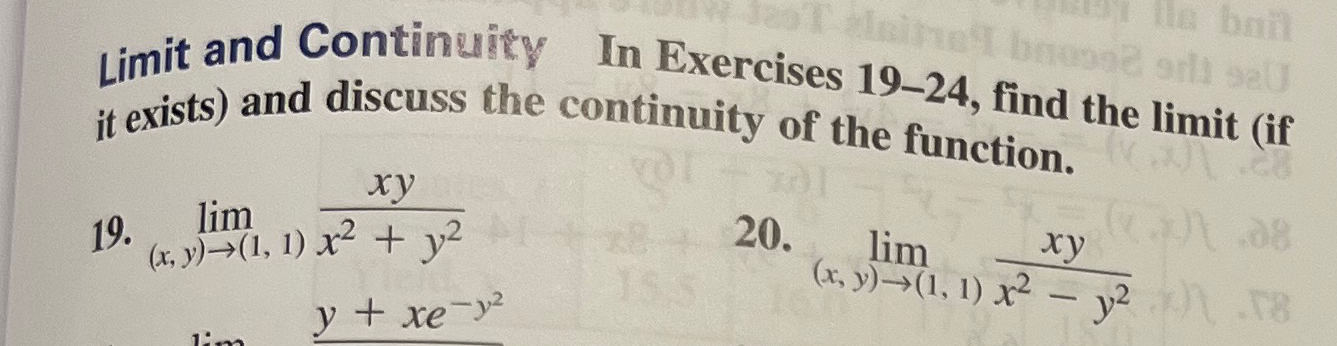 Solved Limit and Continuity In Exercises 19-24, ﻿find the | Chegg.com