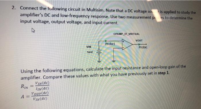 Solved 1. Open a Multisim new design window and place a | Chegg.com