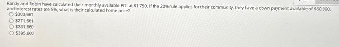Solved Randy and Robin have calculated their monthly | Chegg.com