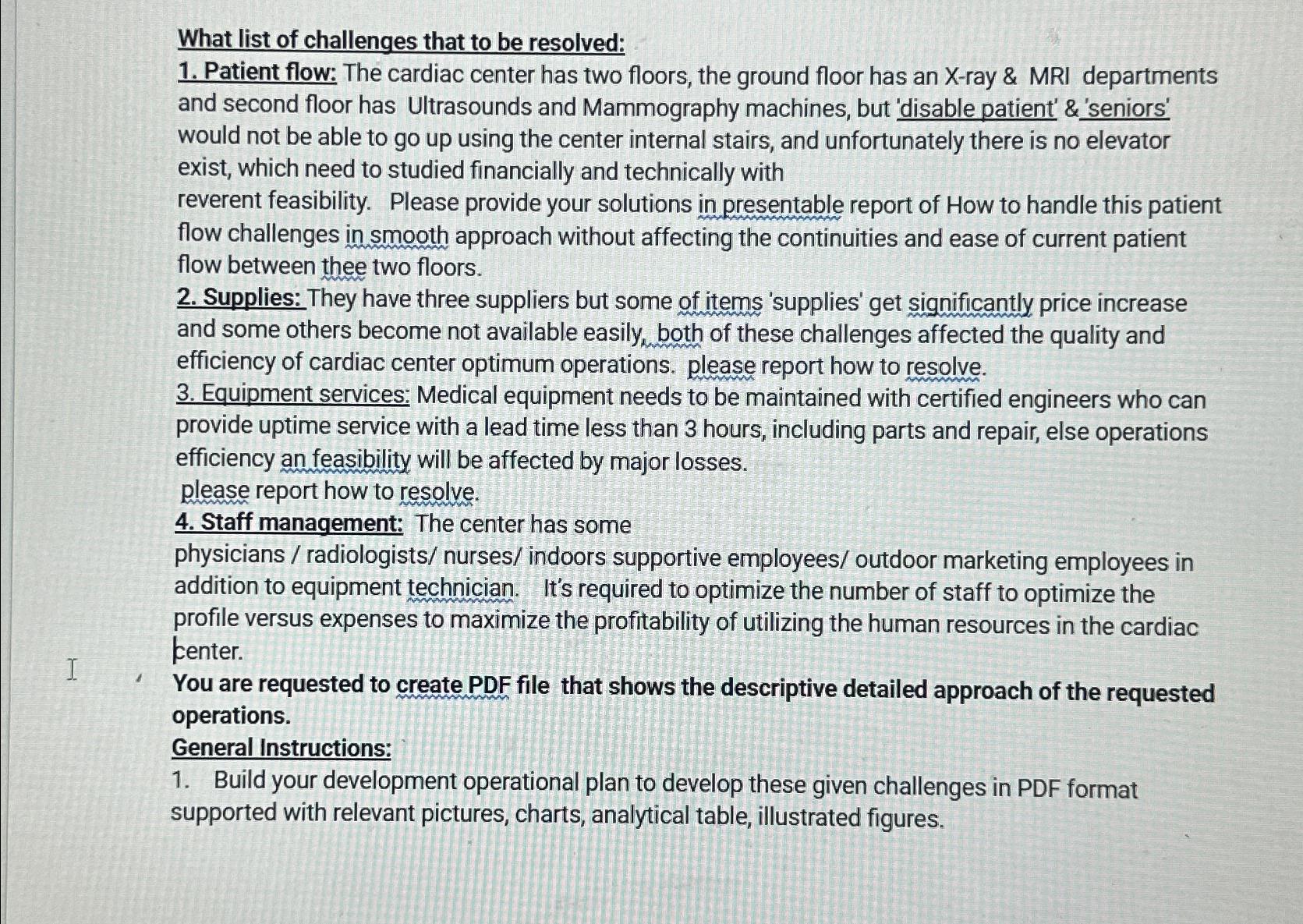 Solved What list of challenges that to be resolved:Patient | Chegg.com