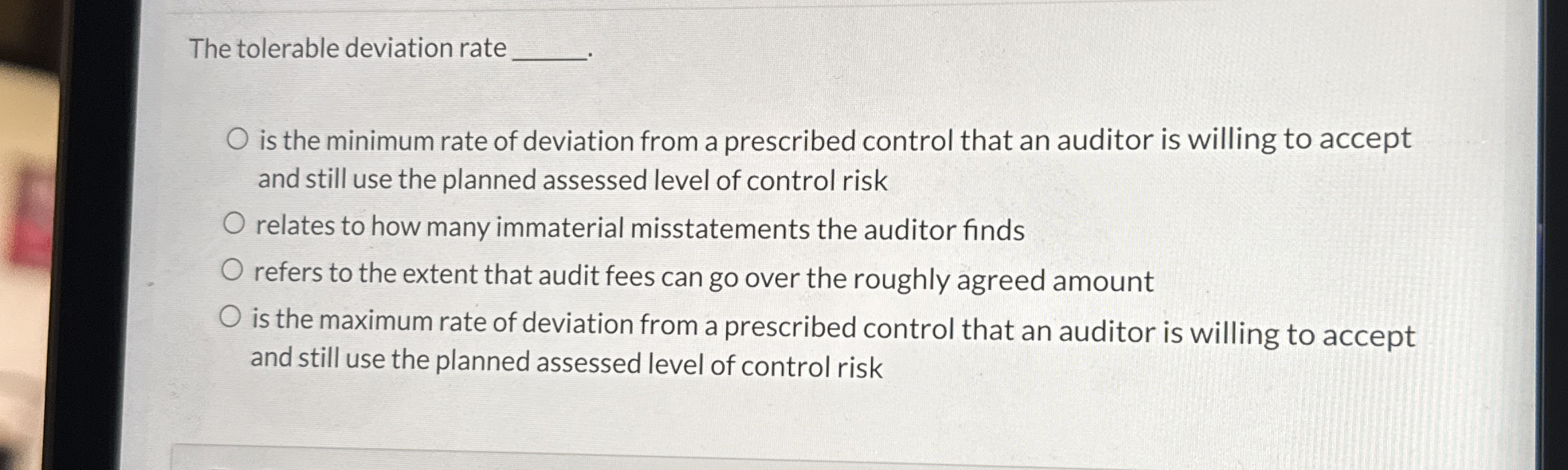 Solved The tolerable deviation rateis the minimum rate of | Chegg.com
