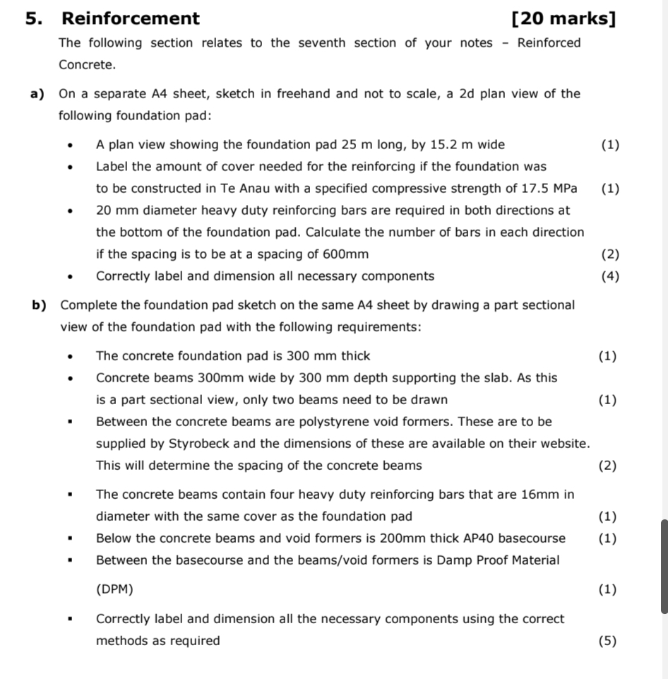 Reinforcement[20 ﻿marks]The following section relates | Chegg.com