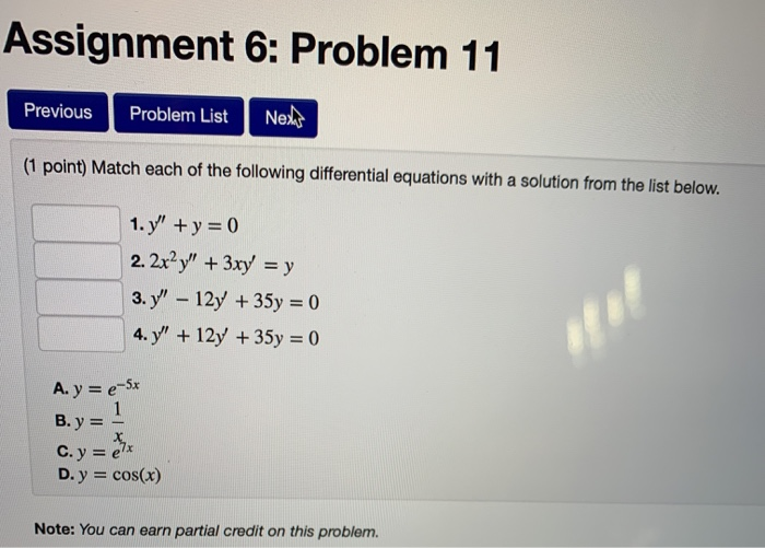 Solved Assignment 6 Problem 11 Previous Problem List Nesh 