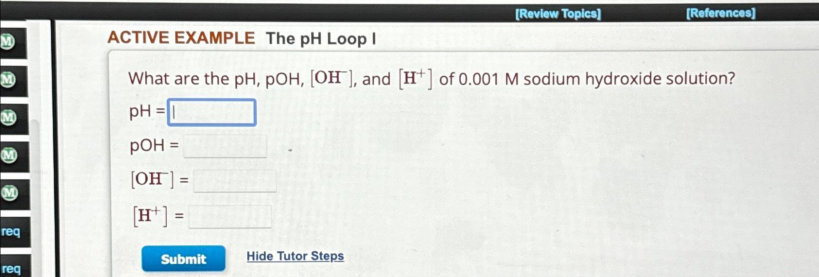 Solved [Review Topies][References]ACTIVE EXAMPLE The pH | Chegg.com