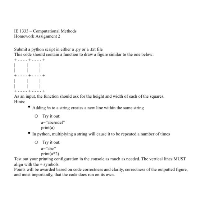 Solved Ie 1333 Computational Methods Homework Assignment 2 6790