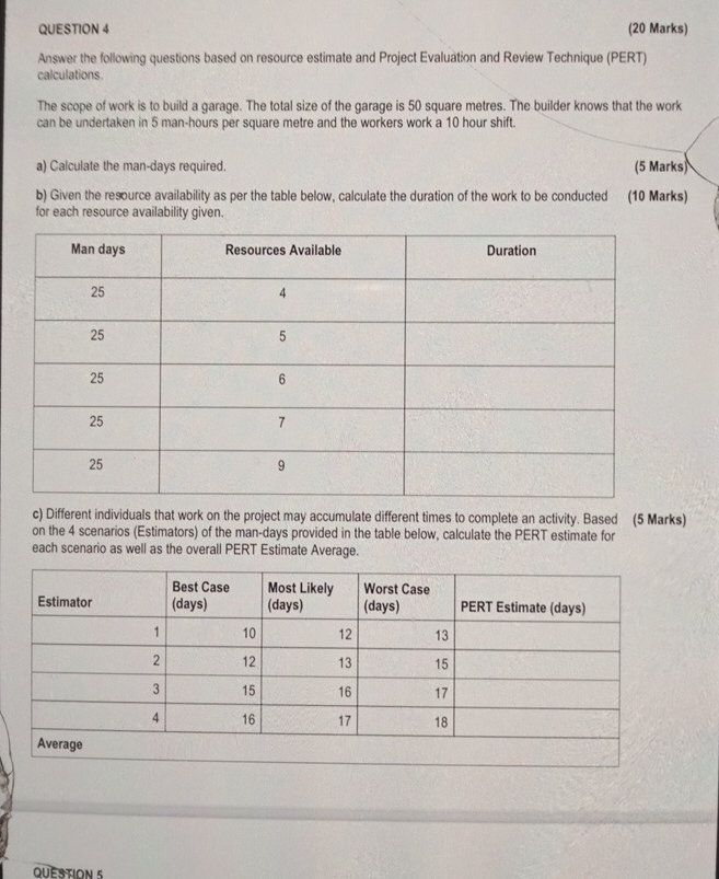Solved QUESTION 4(20 ﻿Marks)Answer the following questions | Chegg.com