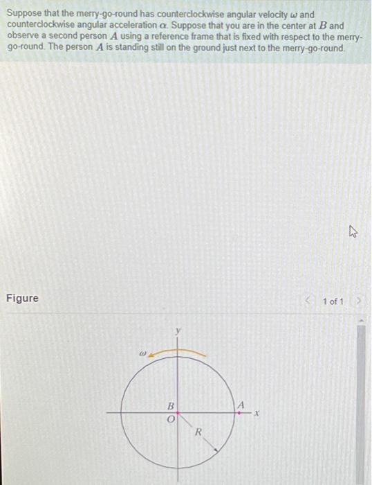 Solved Suppose that the merry-go-round has counterclockwise | Chegg.com