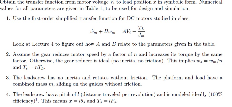 Solved I need a transfer function by ﻿using this equation | Chegg.com