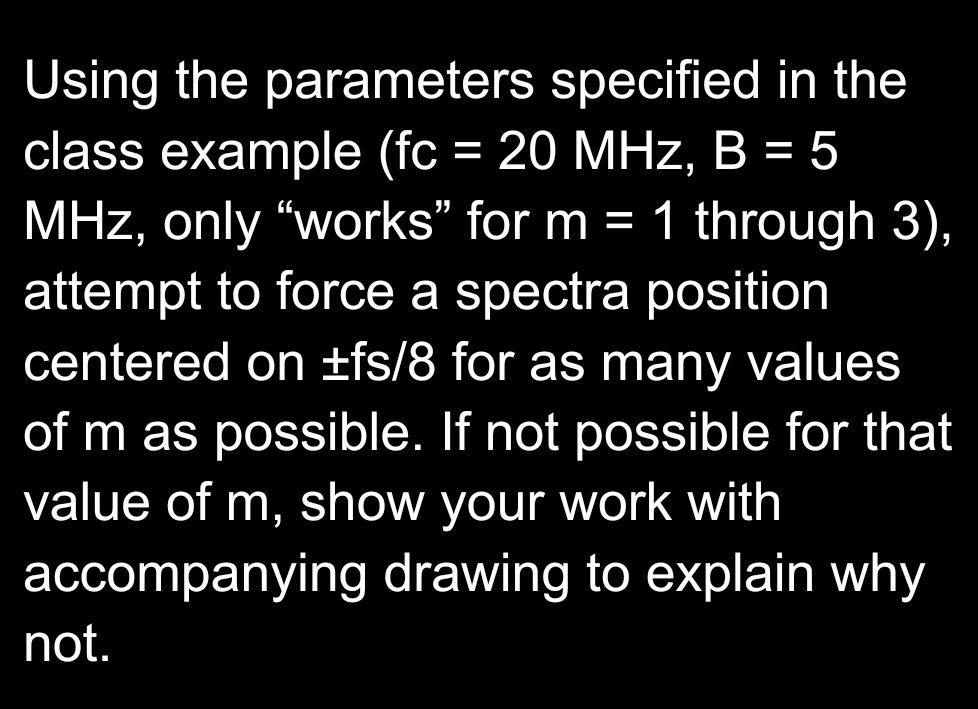 Using the parameters specified in the class example | Chegg.com